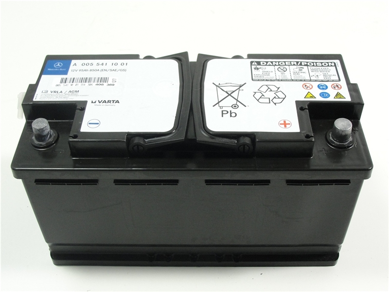 Mercedes Varta AGM Batterie Starterbatterie 12V 95Ah 850A A0055411001 ...